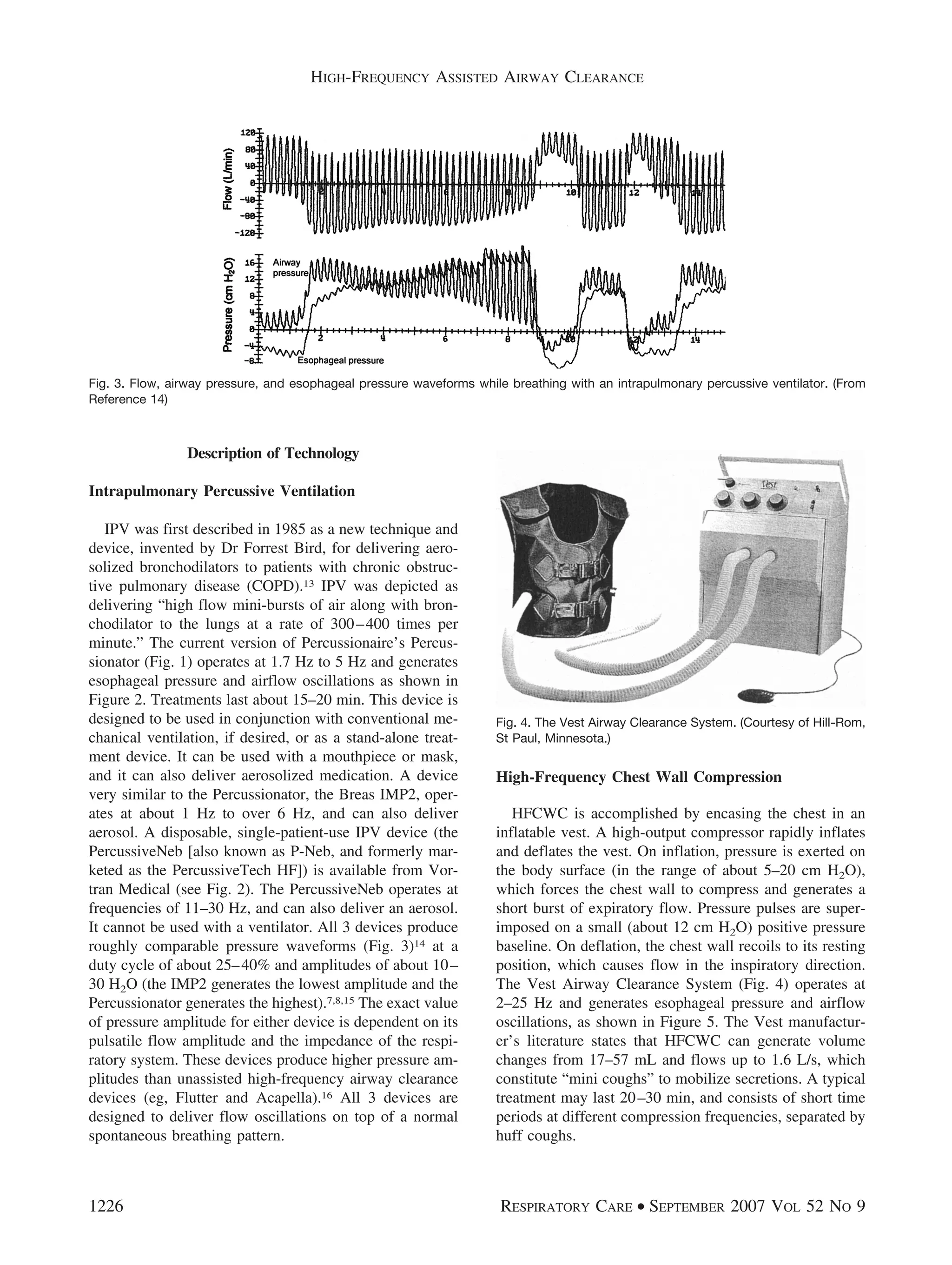 Hight frequency assisted airway clearence | PDF