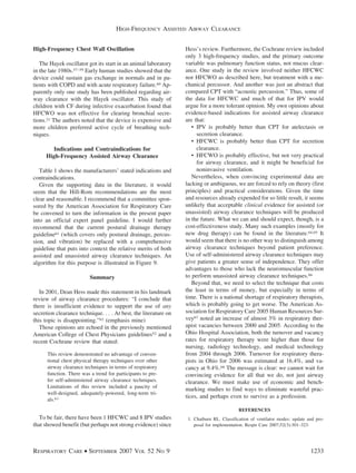 Hight frequency assisted airway clearence | PDF