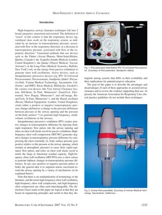 Hight frequency assisted airway clearence | PDF
