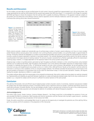 High Throughput Purification and Characterization of a Protein Variant ...