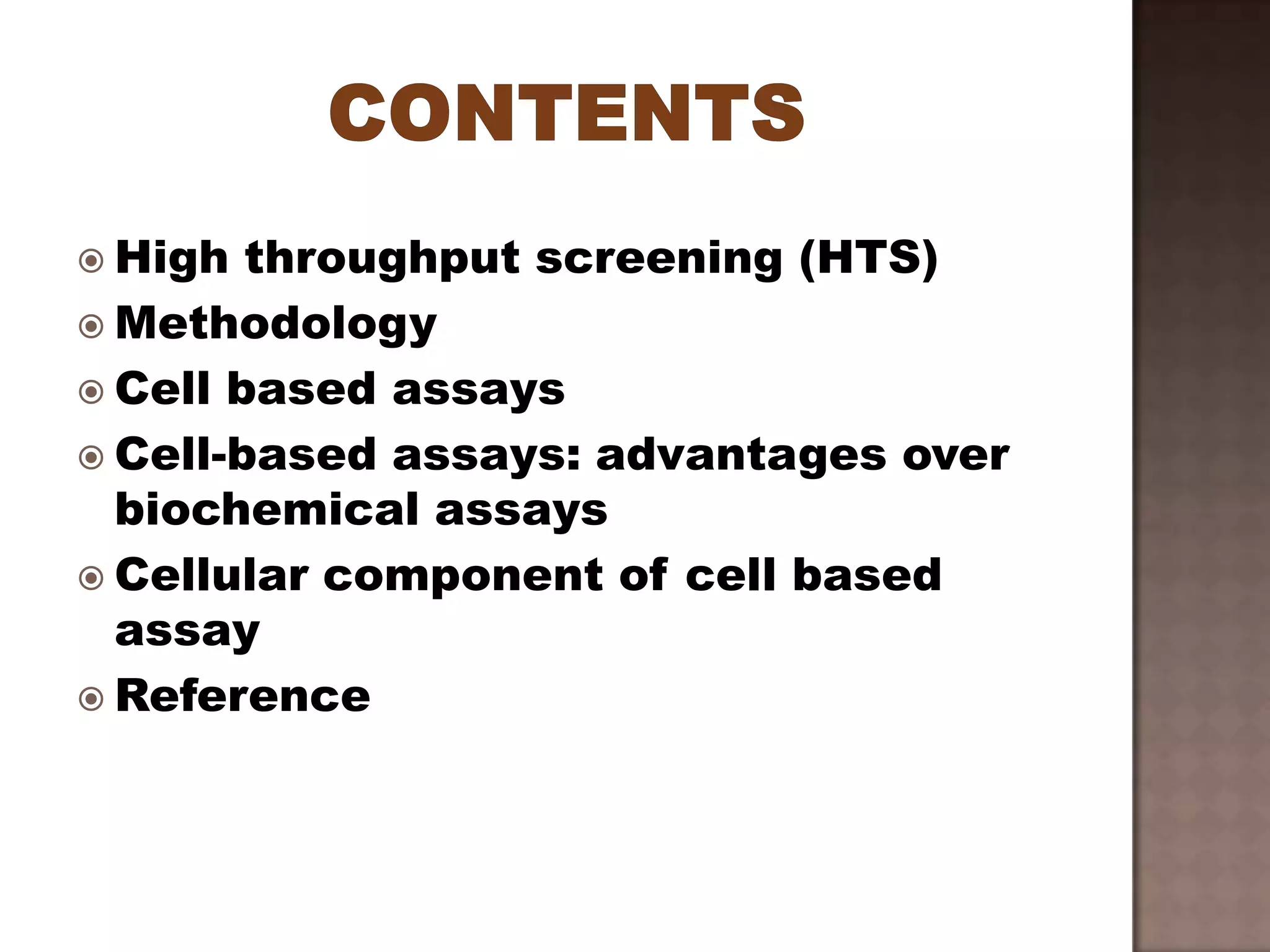 High throughput screening | PPTX