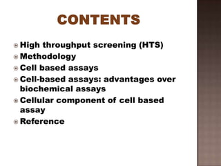 High throughput screening | PPTX