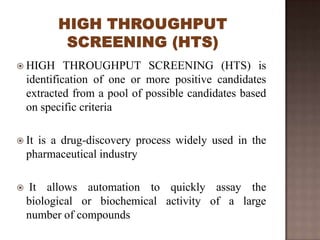 High throughput screening | PPTX