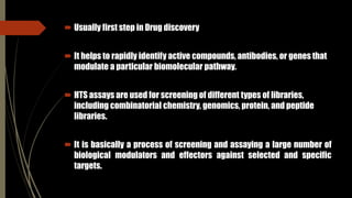 High throughput screening | PPTX