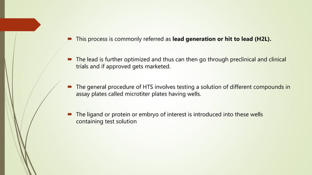 High throughput screening | PPTX | Chemistry | Science