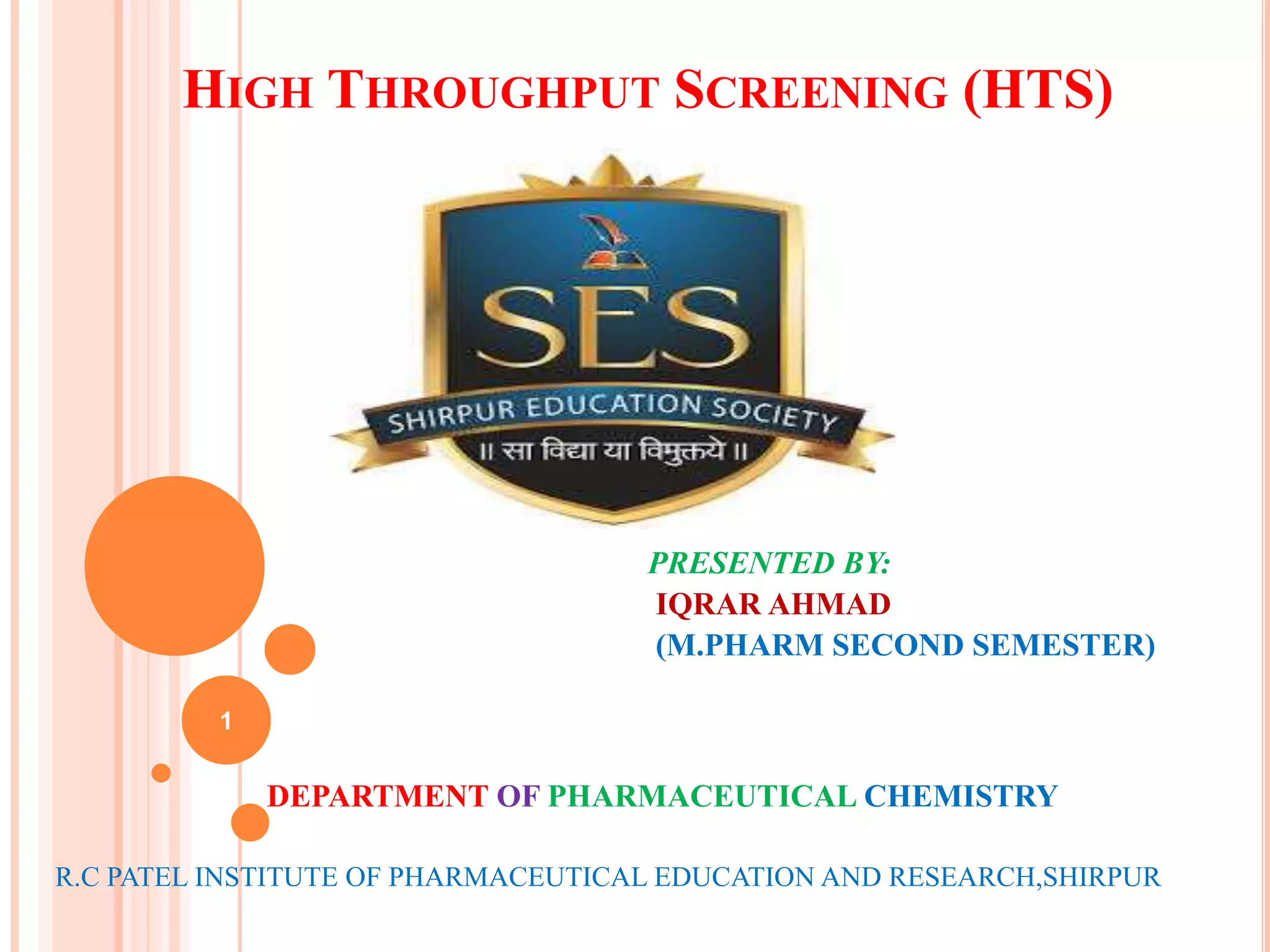 High throughput screening (hts) copy | PPTX