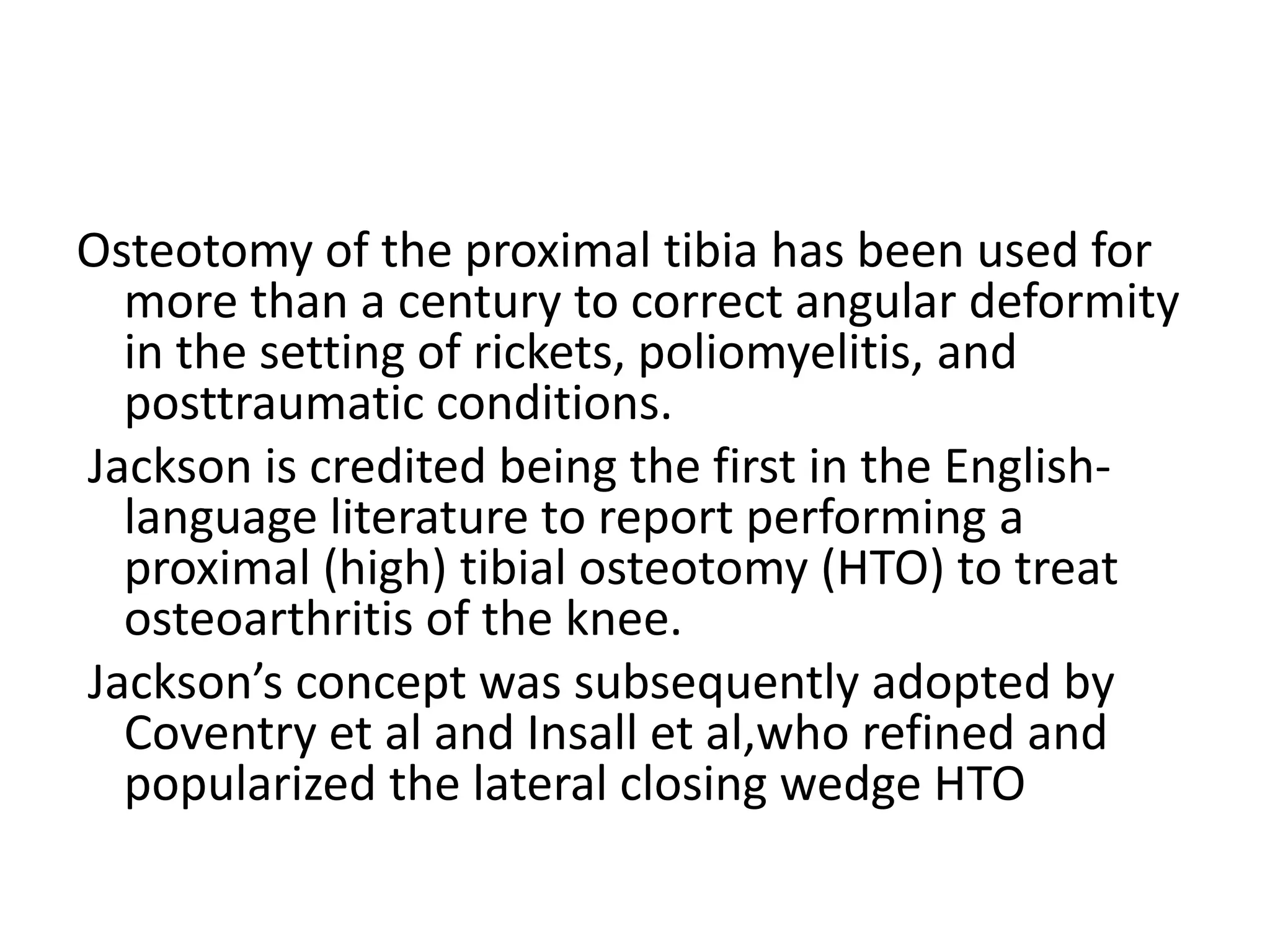 High tibial osteotomy | PPTX