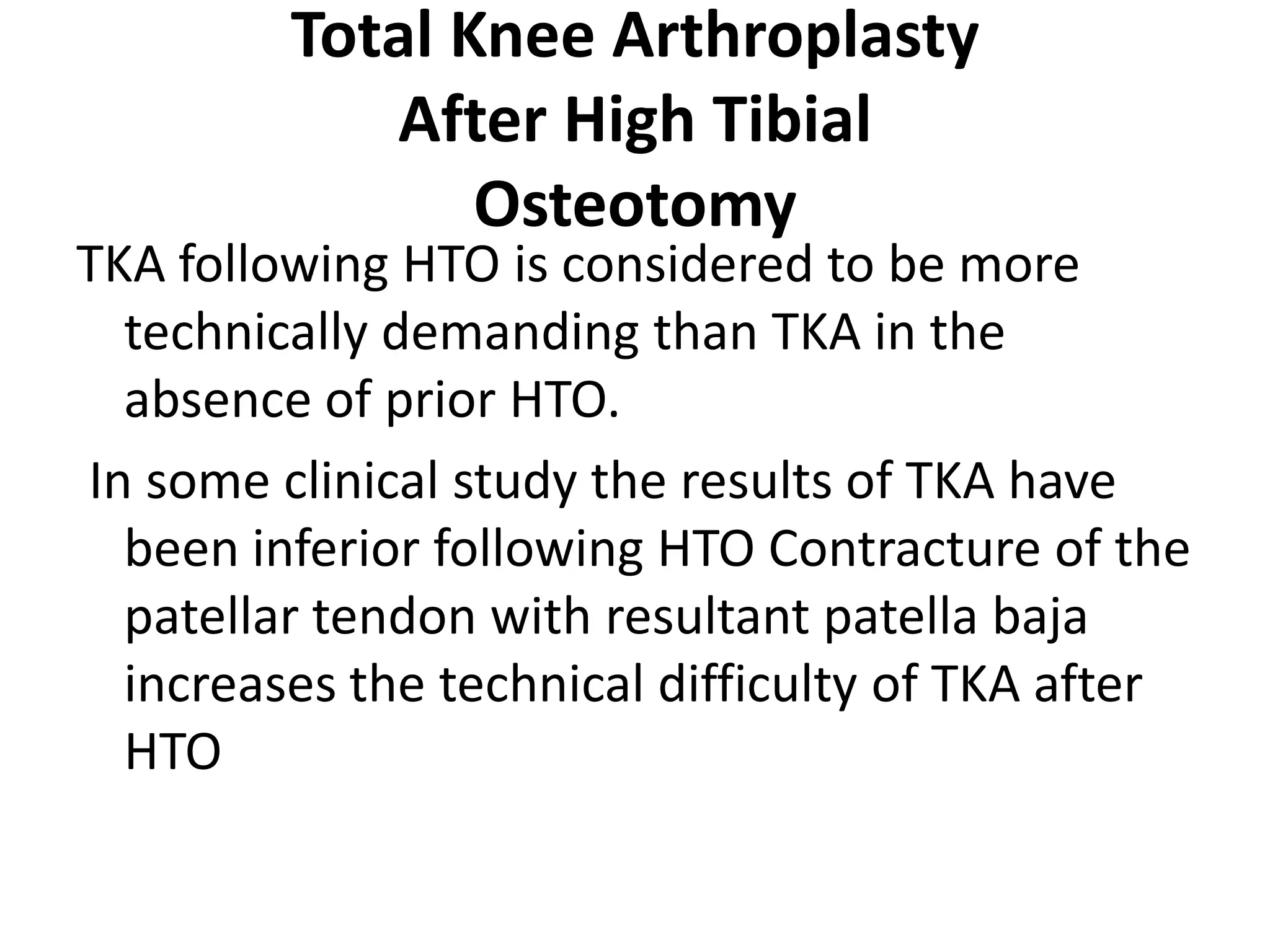 High tibial osteotomy | PPTX