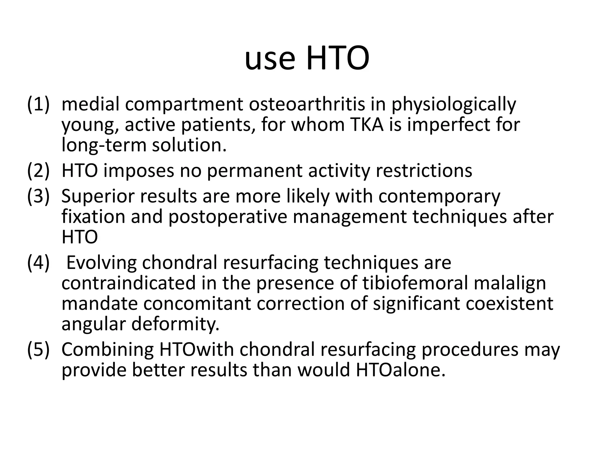 High tibial osteotomy | PPTX