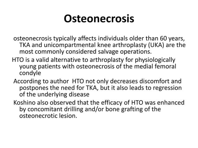 High tibial osteotomy | PPTX