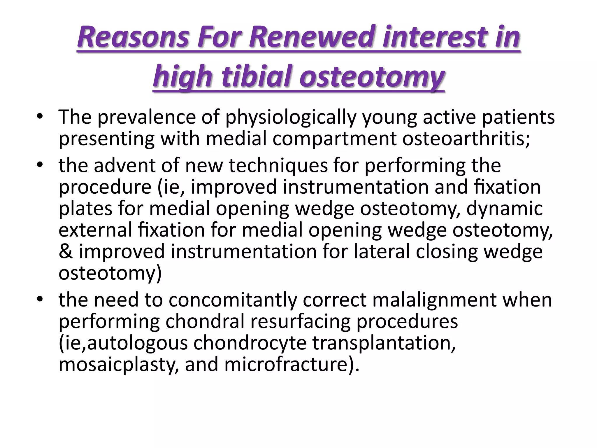 High tibial osteotomy in osteoarthritis knee & genu varum | PPT