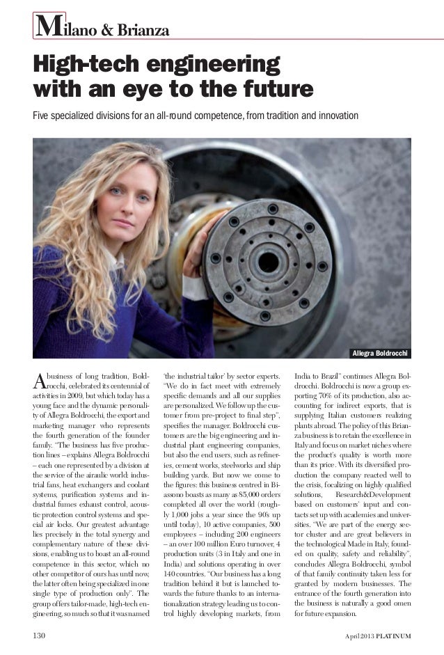 BOLDROCCHI - High-tech engineering with an eye to the future.