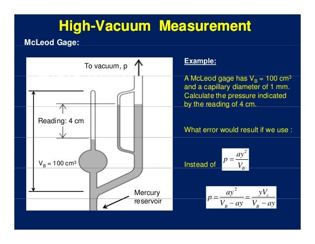 High vacuummeasurement