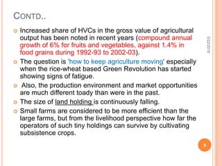 High Value Agriculture for sustainable and Equitable growth | PPTX