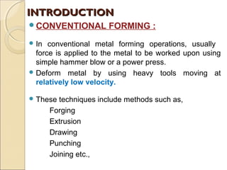 High velocity forming | PPT