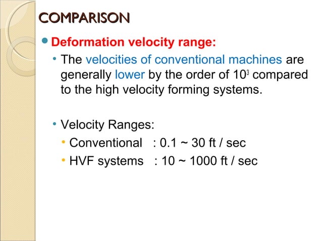 High velocity forming | PPT
