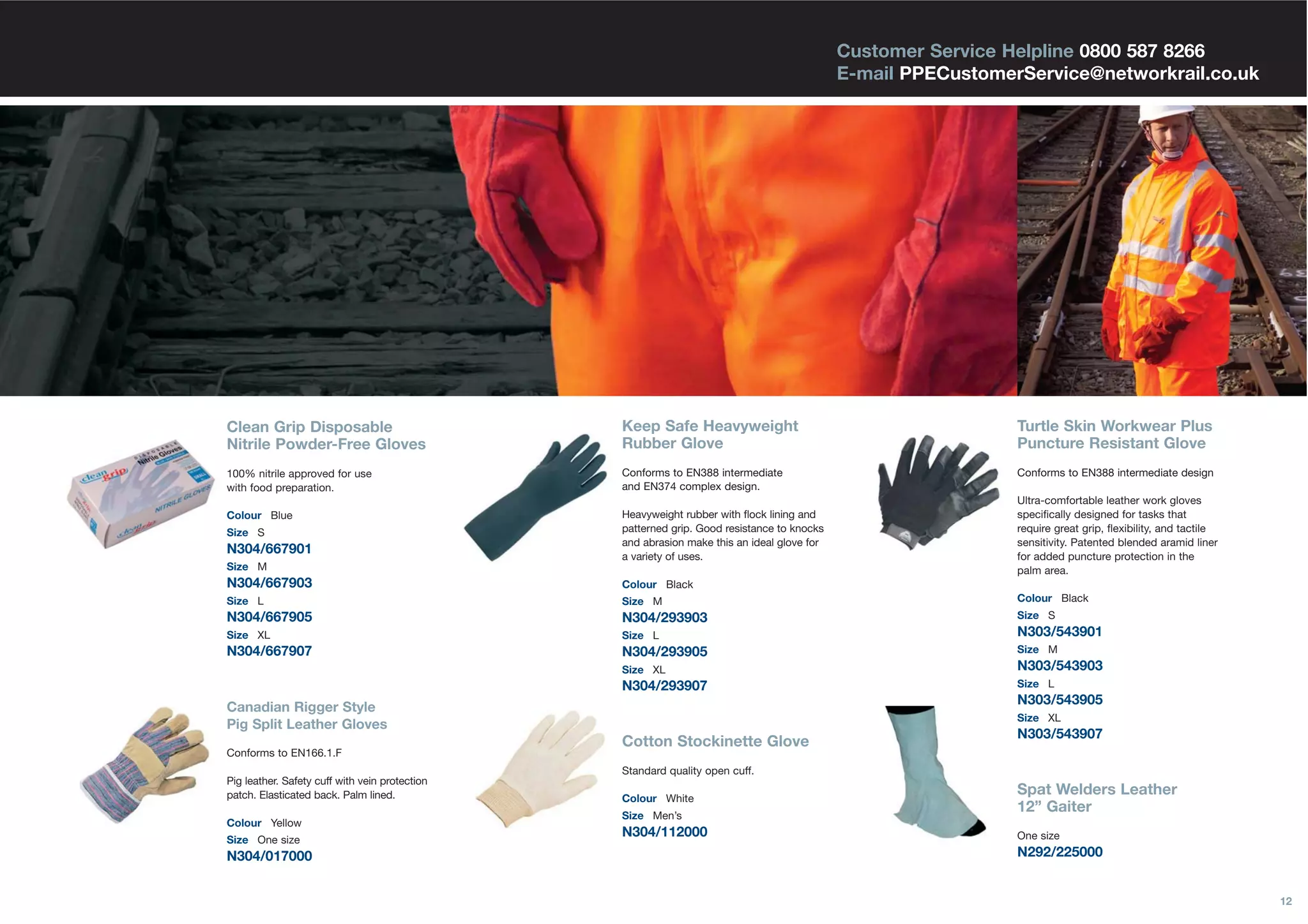 High Visibility Orange Personal Protective Clothing - Network Rail ...