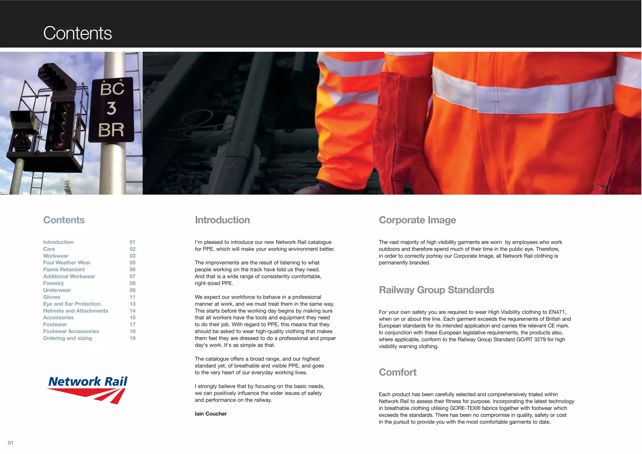 High Visibility Orange Personal Protective Clothing - Network Rail ...