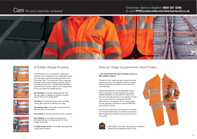 High Visibility Orange Personal Protective Clothing - Network Rail Pe…