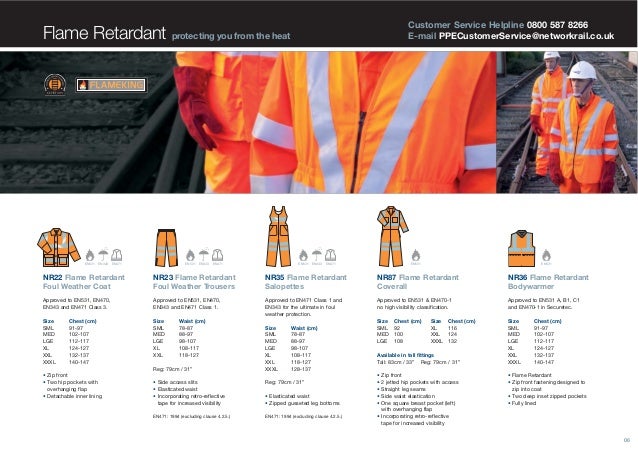 High Visibility Orange Personal Protective Clothing - Network Rail Pe…
