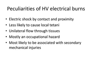 High voltage electrical burns2 | PPTX