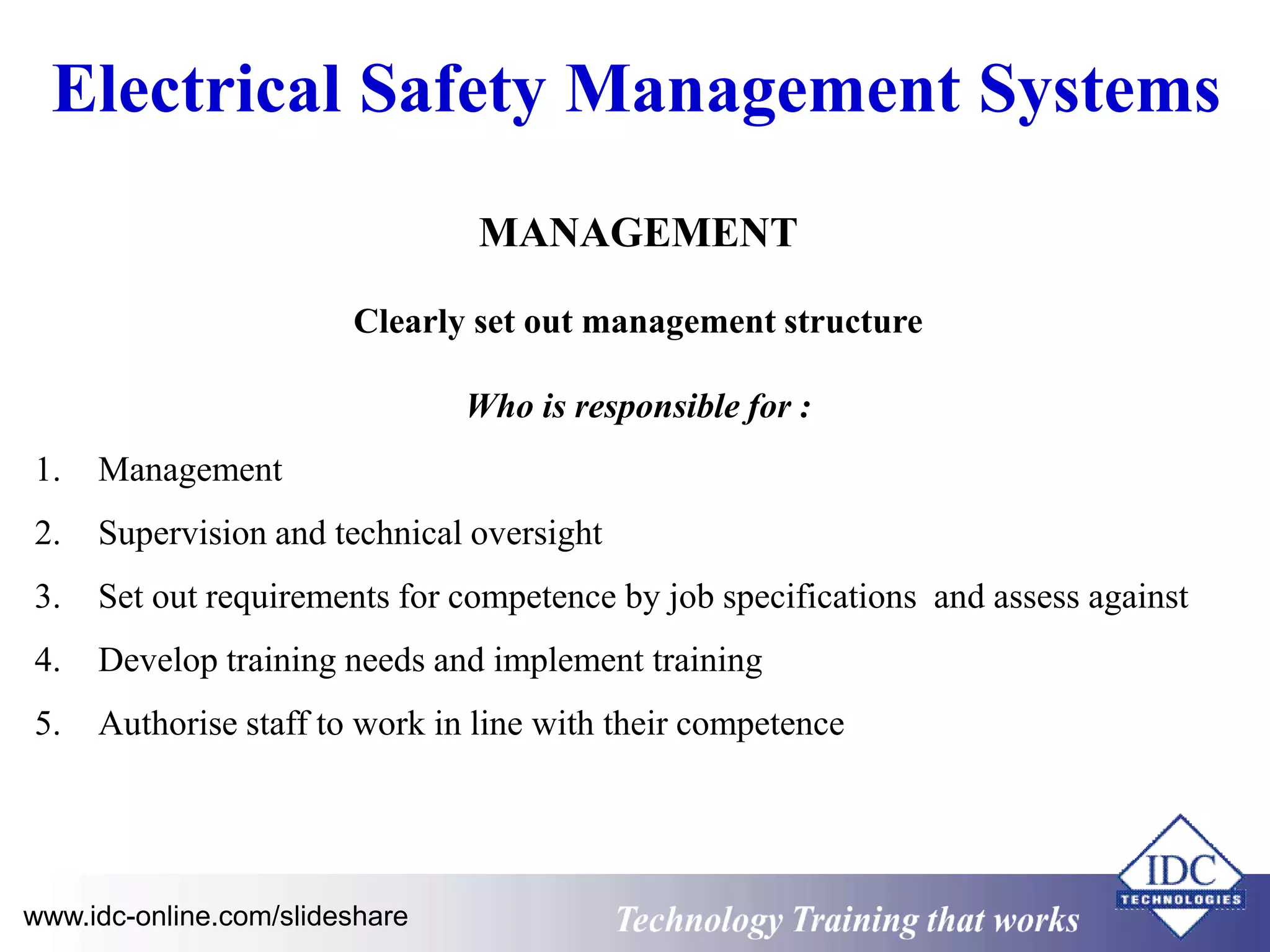 High Voltage Electrical Compliance and Safety Operating Procedures | PPTX