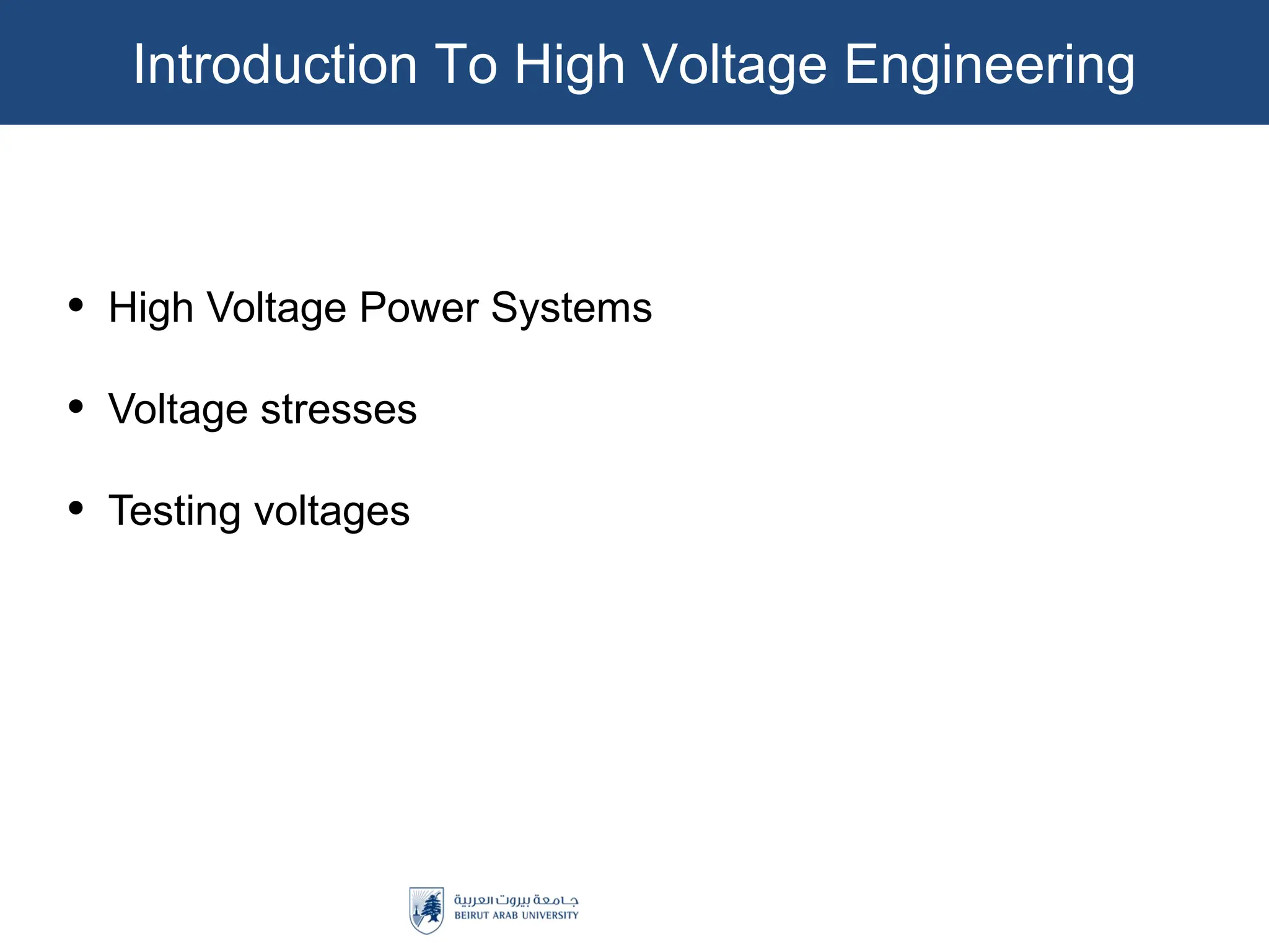 High Voltage Engineering Introductionpdf