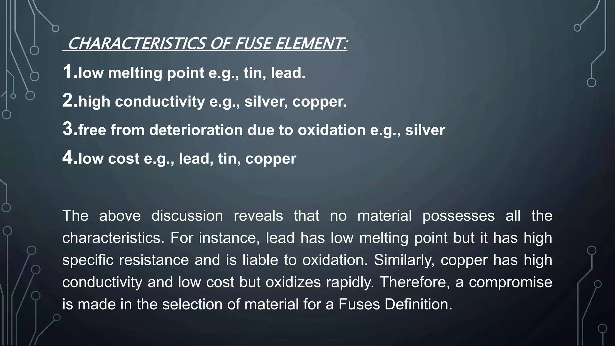 FUSE CHARACTERISTICS HIGHT VOLTAGE | PPTX