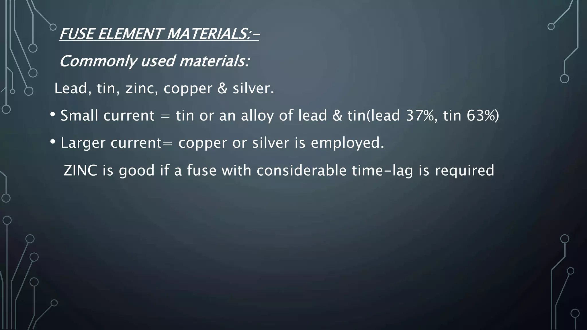 FUSE CHARACTERISTICS HIGHT VOLTAGE | PPTX