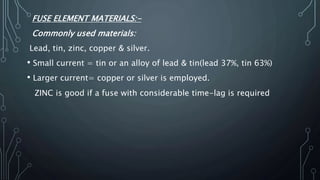 FUSE CHARACTERISTICS HIGHT VOLTAGE | PPTX
