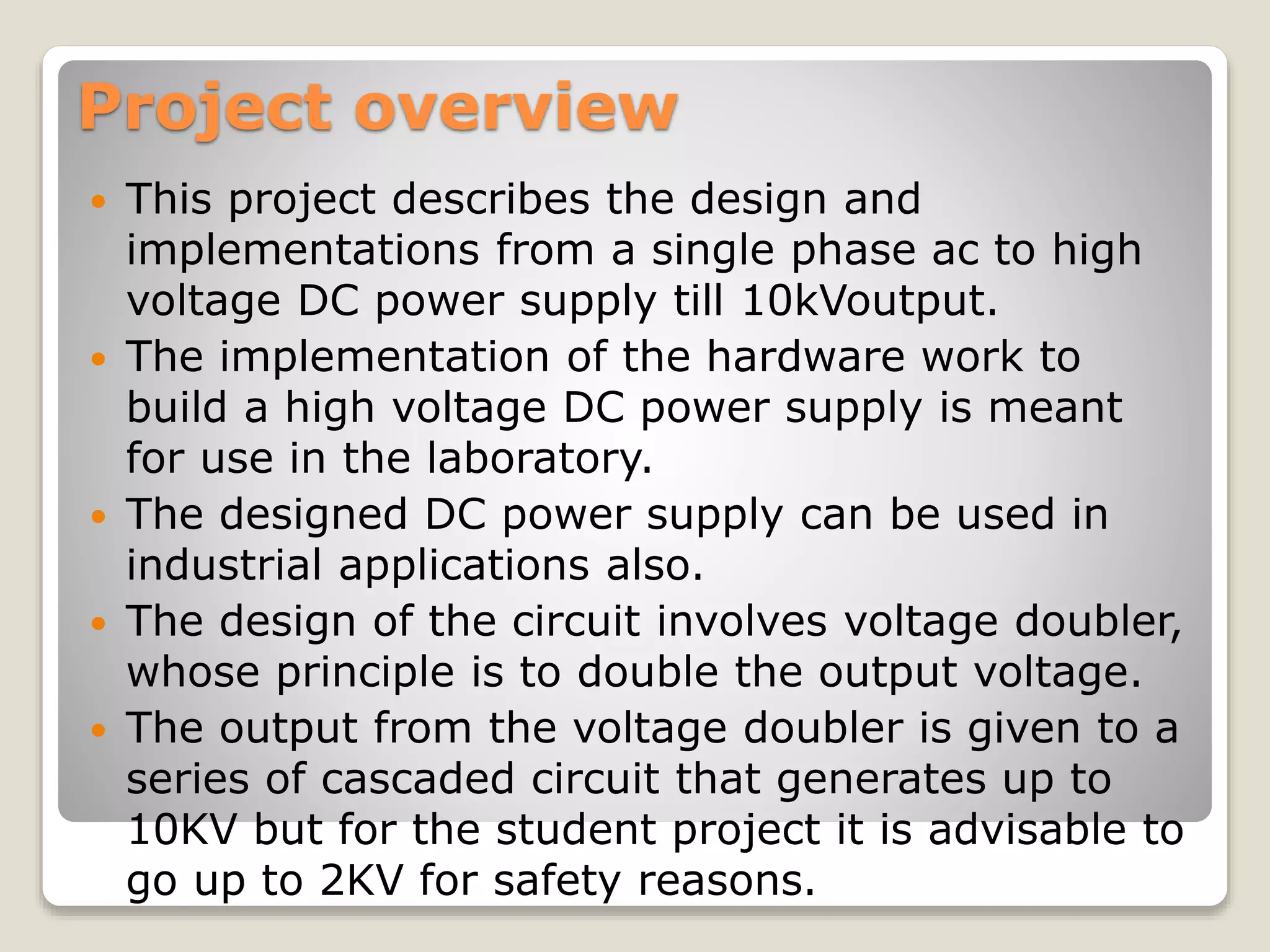 High voltage module | PPTX