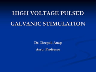 High voltage pulsed galvanic | PPTX