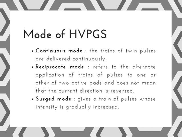 High voltage pulsed galvanic stimulation by Dr. Sachi mevada ( Masters ...