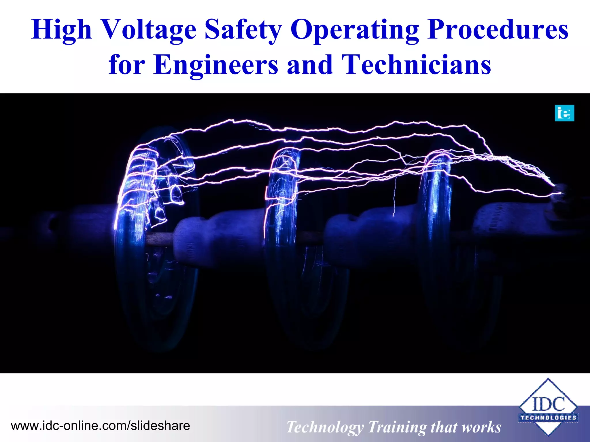 High Voltage Safety Operating Procedures for Engineers and Technicians ...
