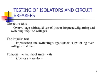 HIGH VOLTAGE TESTING OF ELECTRICAL APPARATUS.ppt