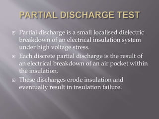 High voltage testing of electrical transformer | PPTX