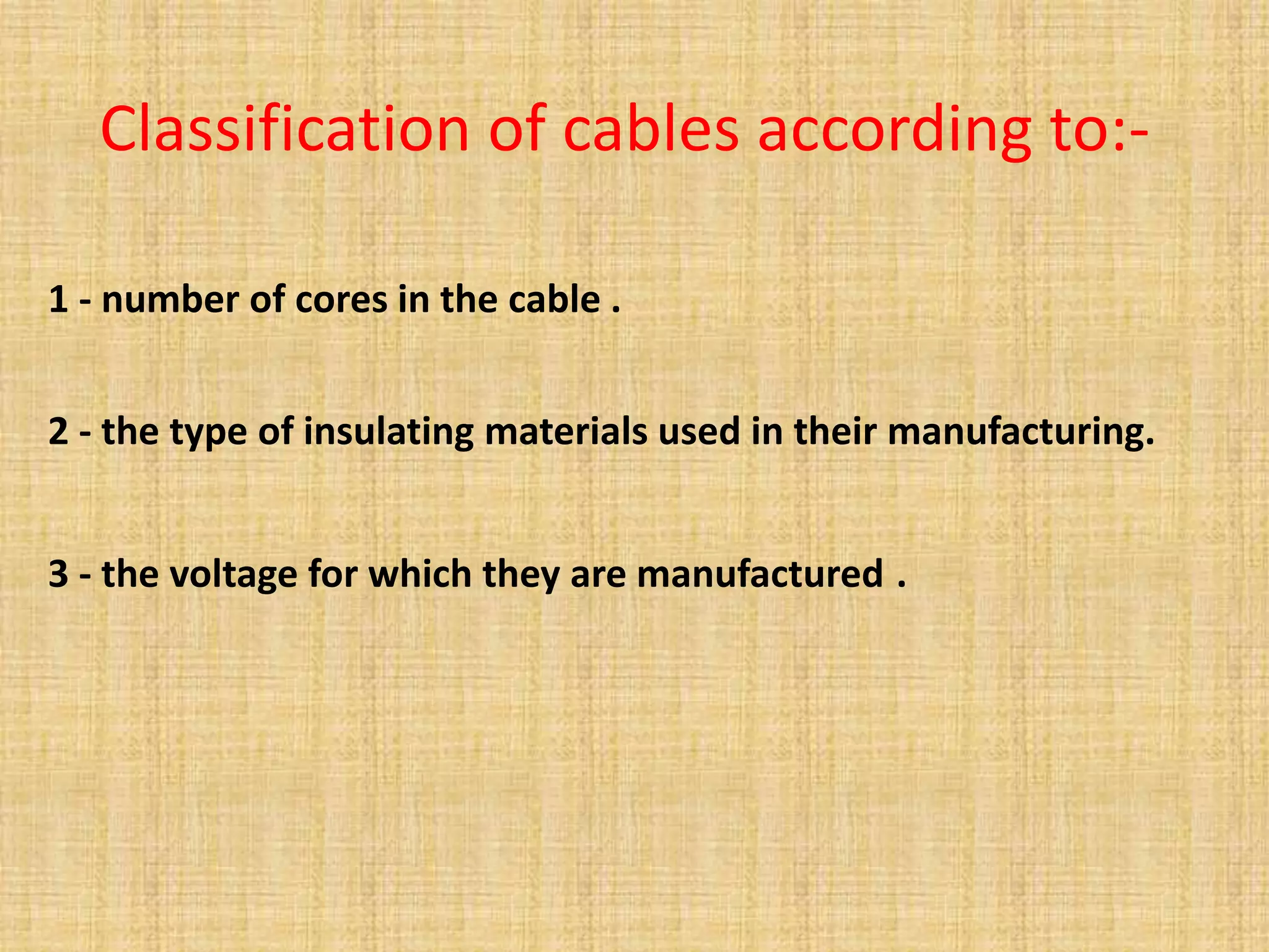 High voltage underground cables | PPTX