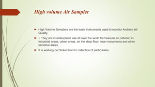 High volume air sampler | PDF