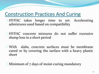 High volume fly ash concrete | PPTX