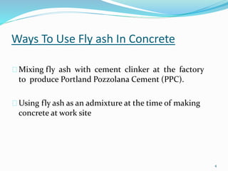 High volume fly ash concrete | PPTX