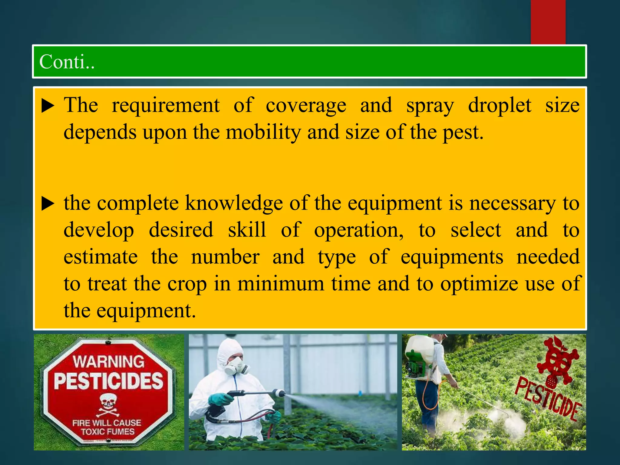 High volume, low volume and ultra low pesticide application | PPTX