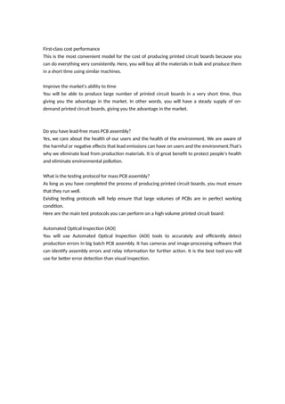 High Volume PCB Assembly Big Batch PCB Assembly Manufacturer from China ...