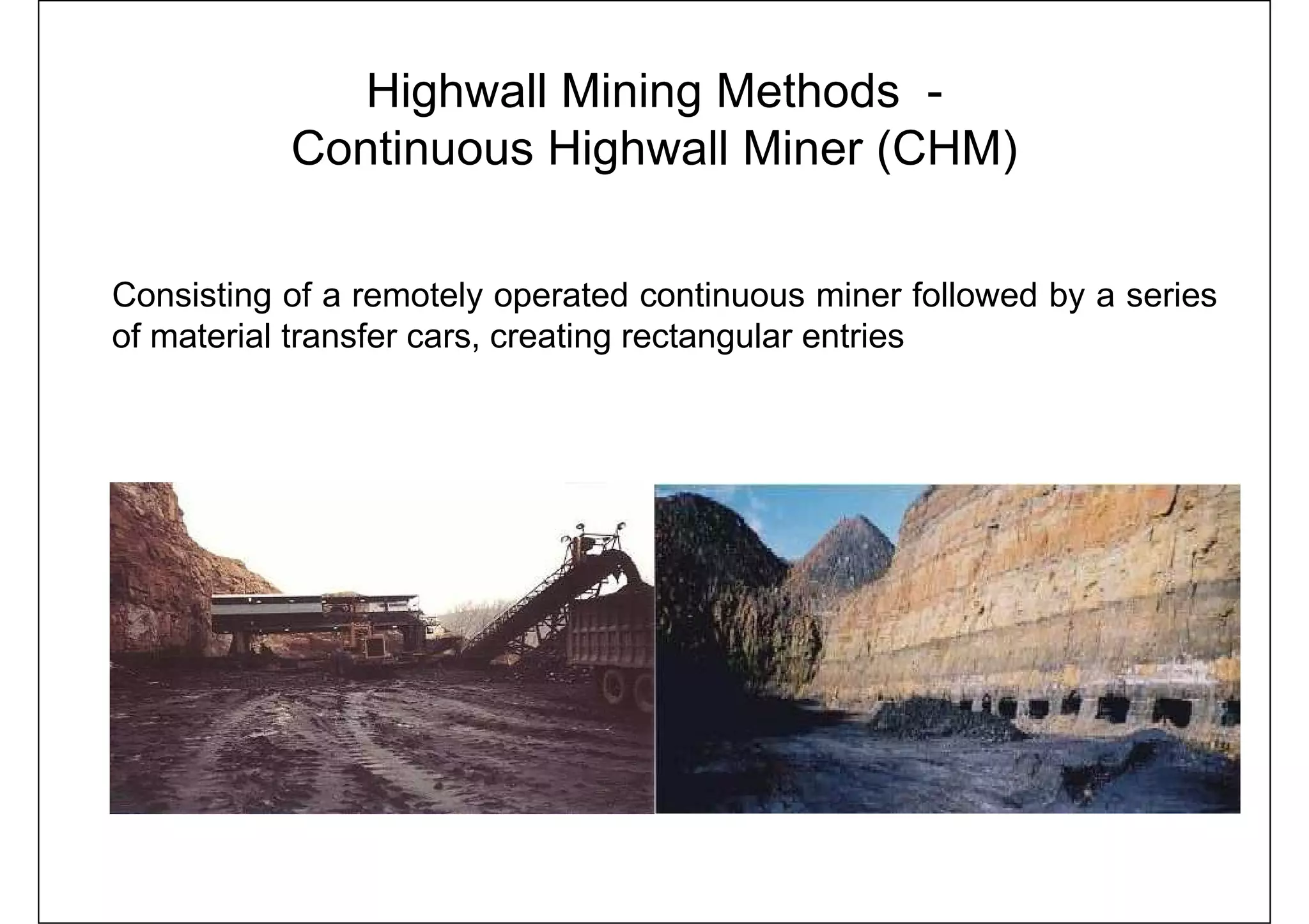 Highwall mining | PDF