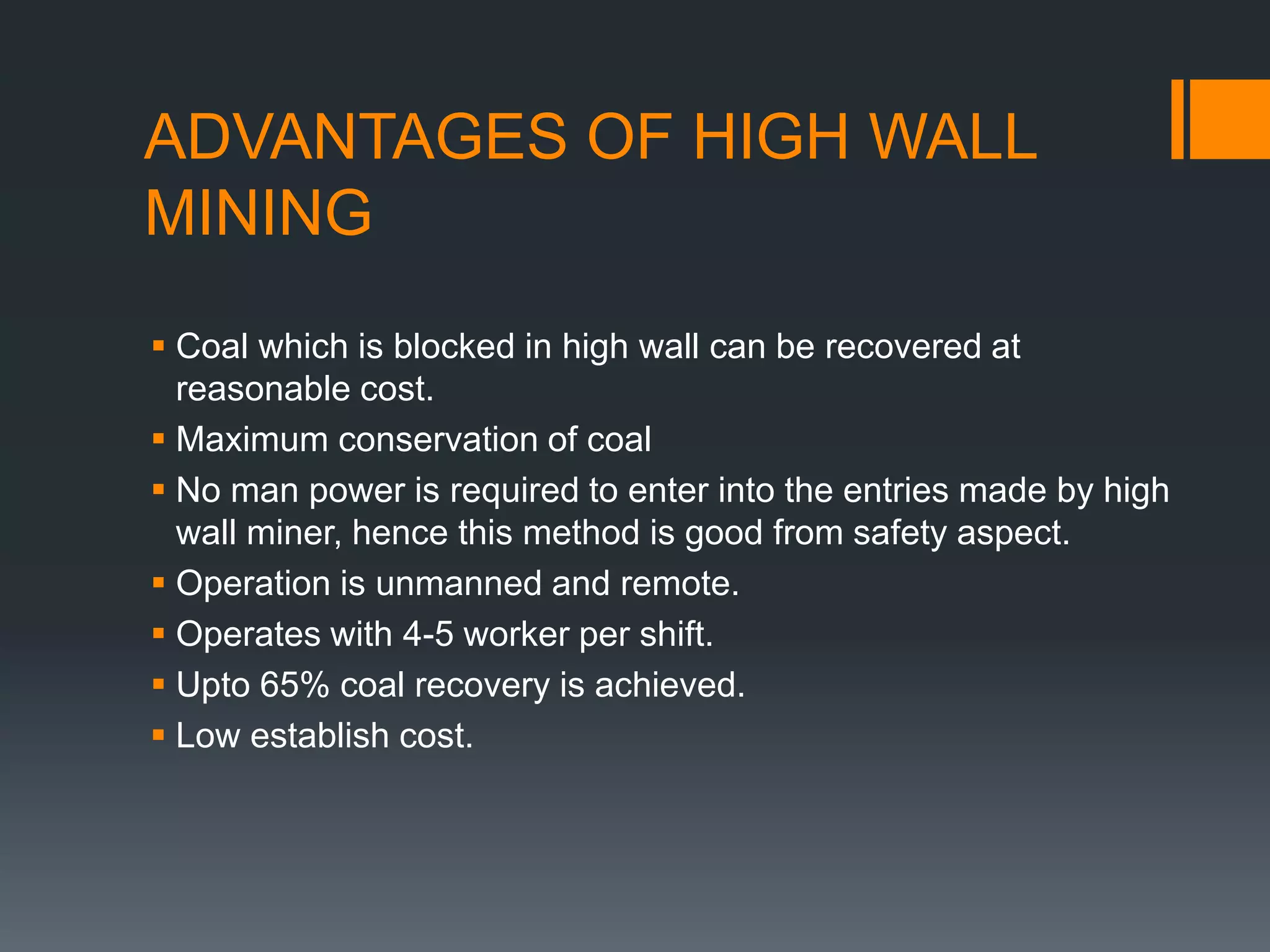 High Wall Mining | PPTX