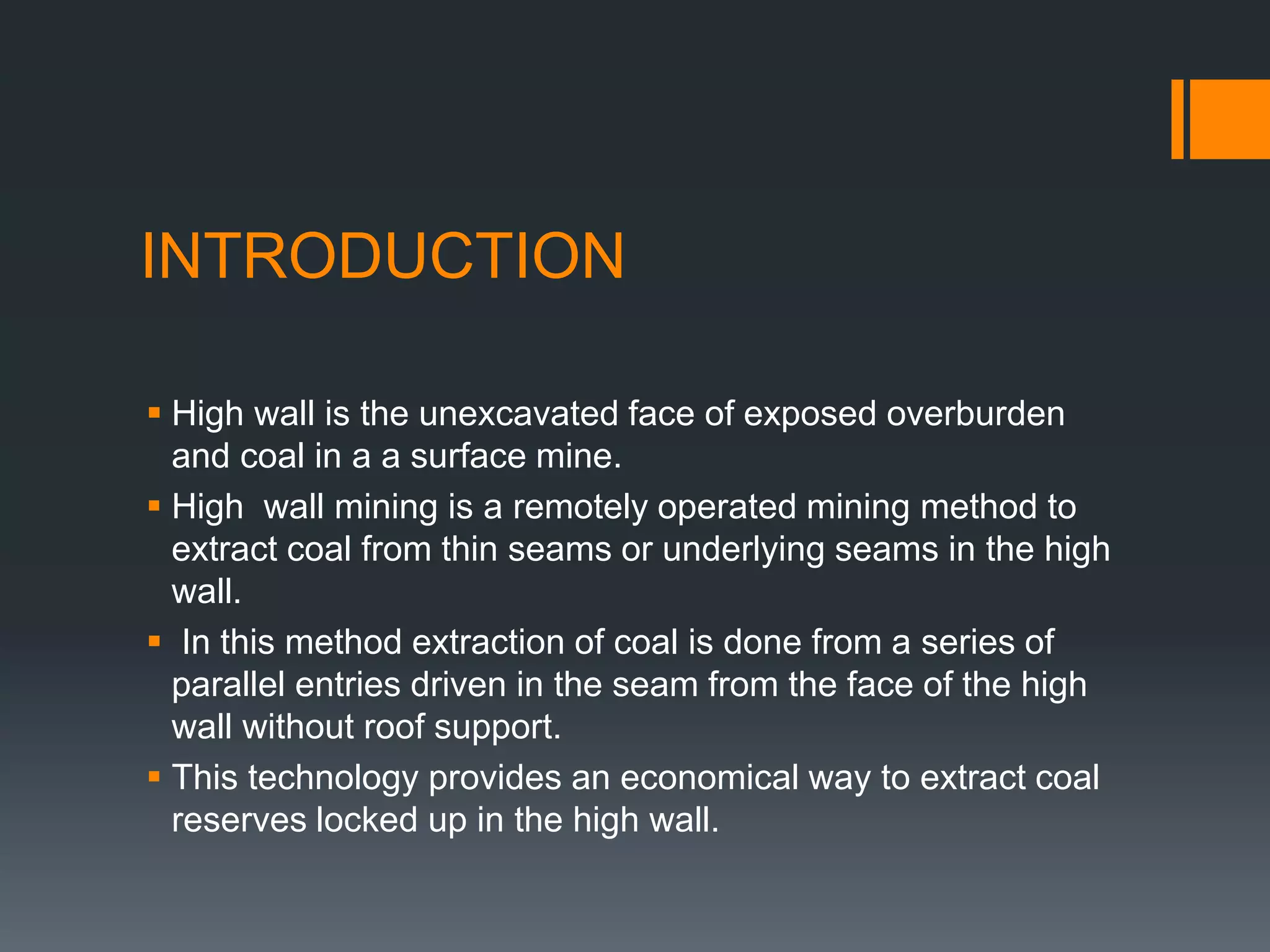 High Wall Mining | PPTX