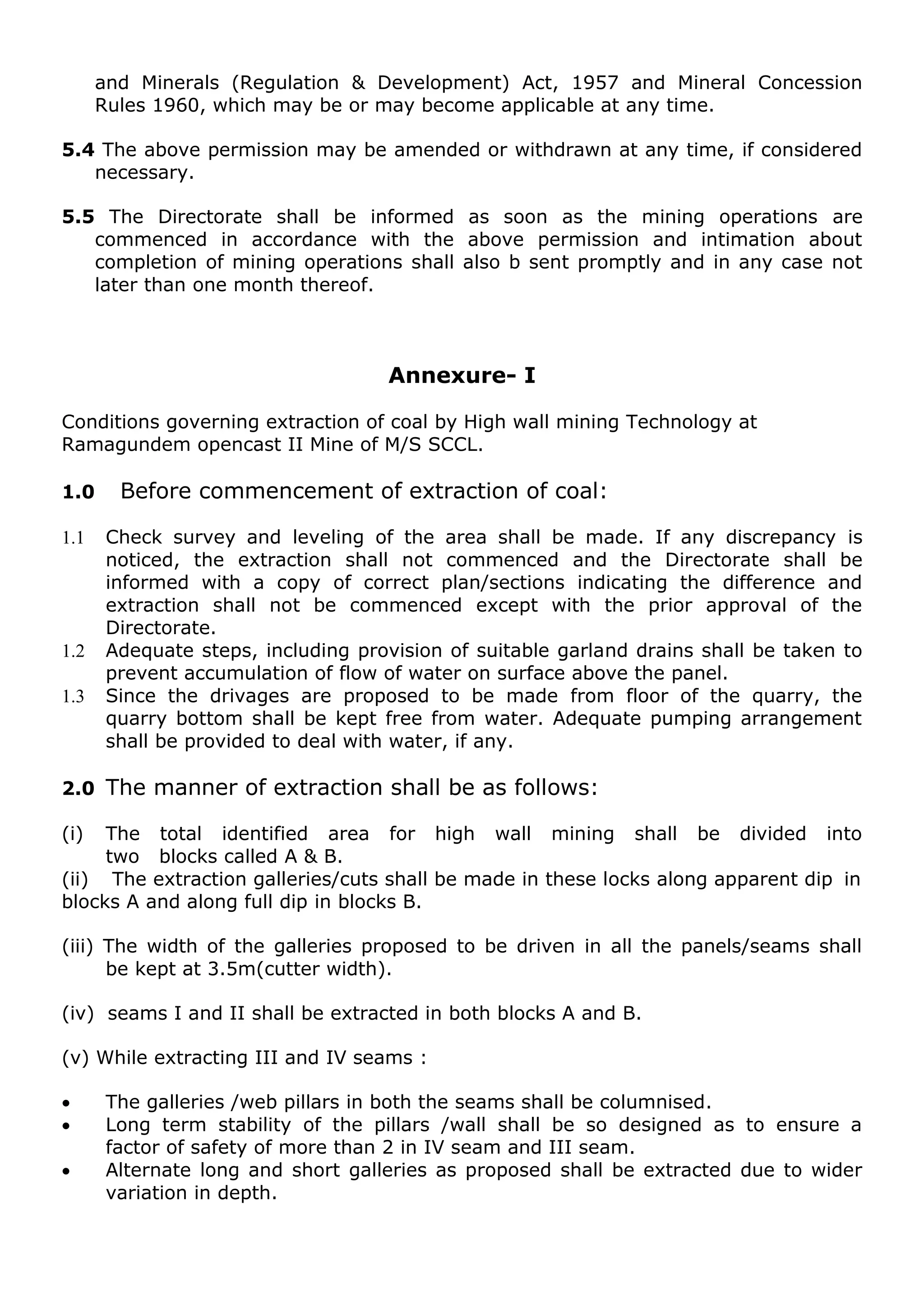 Highwall mining – a new approach in india | PDF