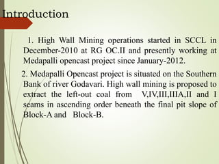 HIGH WALL MINING at SCCL - A Case Study | PPT