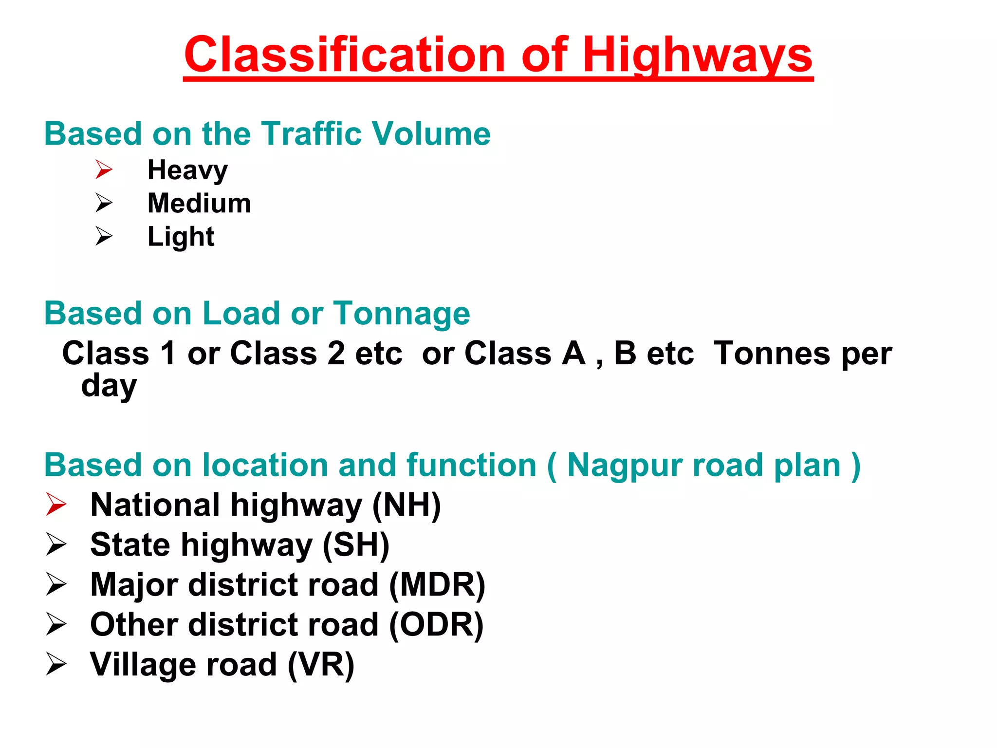 Highway notes (planning, alignment, & geometric design ) | PDF