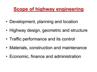 Highway notes (planning, alignment, & geometric design ) | PDF