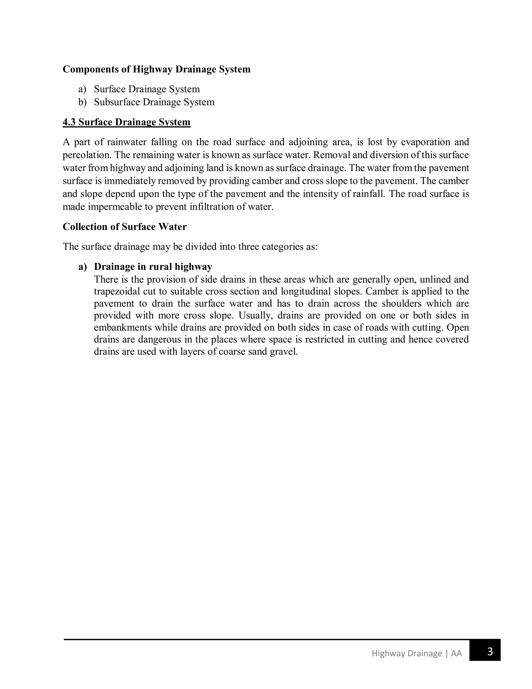 Highway drainage | PDF